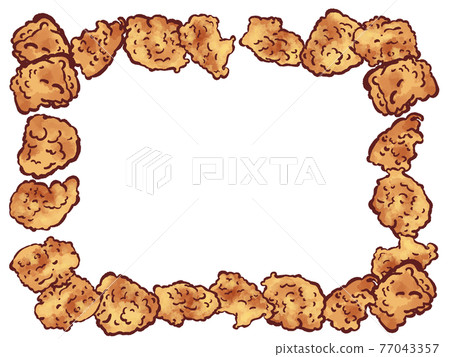 Fried rectangular frame with pen drawing... - Stock Illustration ...