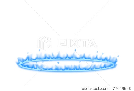 Blue flame magic circle - Stock Illustration [77049668] - PIXTA
