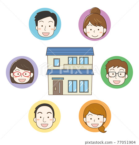 Image illustration of share house - Stock Illustration [77051904] - PIXTA