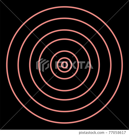 Neon target the red color vector illustration - Stock Illustration ...