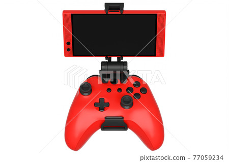 Realistic red joystick for playing games on a...-插圖素材 [77059234] - PIXTA圖庫