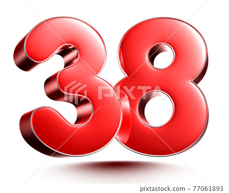 Red numbers 38. - Stock Illustration [77061893] - PIXTA