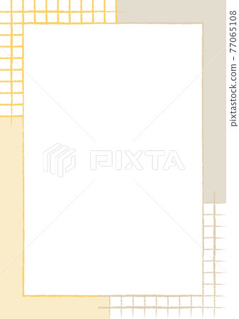 Hand-painted check frame illustration (A4 size) - Stock Illustration ...