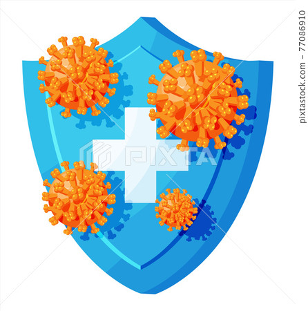 Security shield for virus protection. - Stock Illustration [77086910 ...