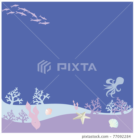 Sea frame noon - Stock Illustration [77092284] - PIXTA