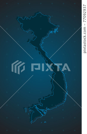 Creative map Vietnam, vector Asia country template - Stock Illustration ...