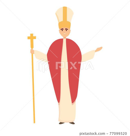 Catholic papa icon, cartoon style - Stock Illustration [77099320] - PIXTA