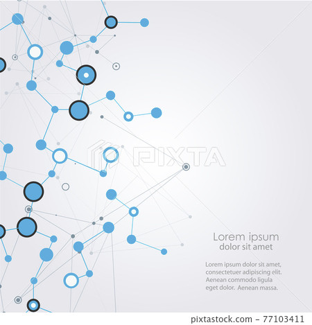 Abstract illustration with circle network... - Stock Illustration ...