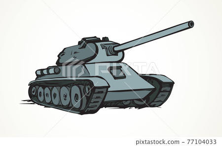 Tank. Vector drawing - Stock Illustration [77104033] - PIXTA
