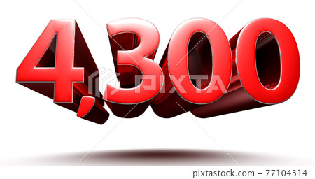 4300 red. - Stock Illustration [77104314] - PIXTA