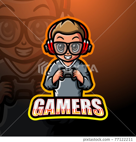 Gamer boy mascot esport logo design - Stock Illustration [77122211] - PIXTA