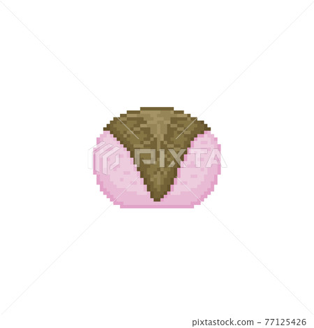 Pixel hanami mochi. Pixel art sakura mochi.... - Stock Illustration ...