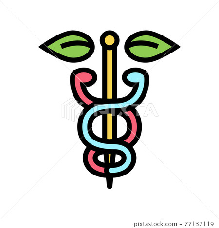 symbol homeopathy color icon vector illustration - Stock Illustration ...