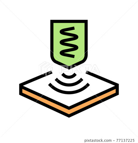 elastic fabrics properties color icon vector... - Stock Illustration ...