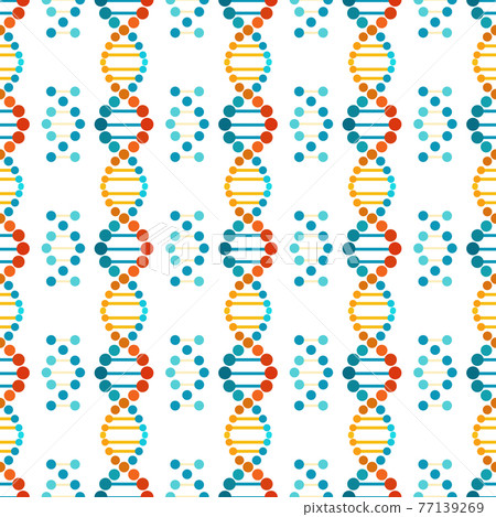 Colorful DNA spiral seamless pattern - Stock Illustration [77139269 ...