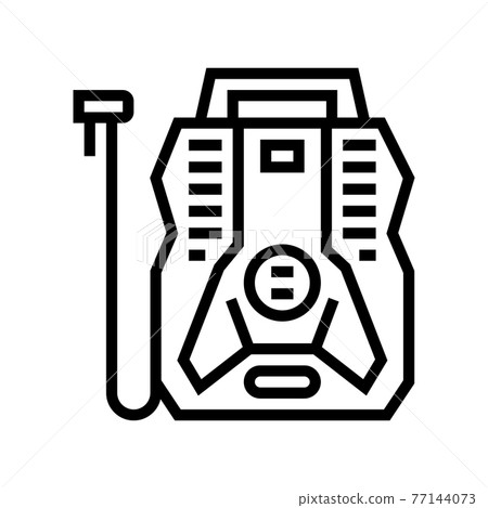 portable air compressor line icon vector... - Stock Illustration ...