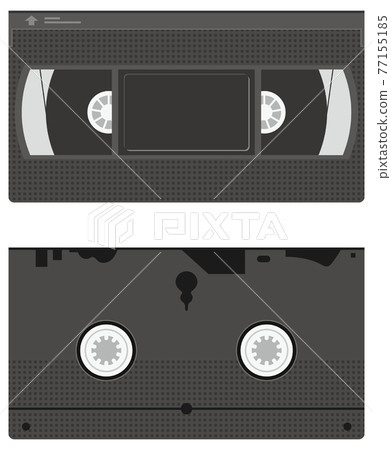 Videotape (VHS) image illustration (front and... - Stock Illustration ...