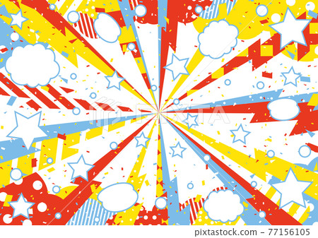 American comic style colorful party background... - Stock Illustration ...