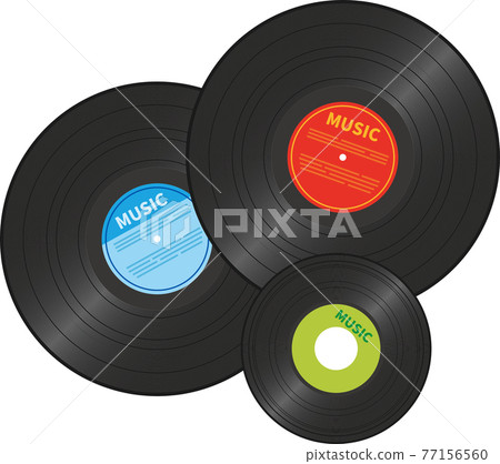 Image illustrations of LP and EP records... - Stock Illustration ...