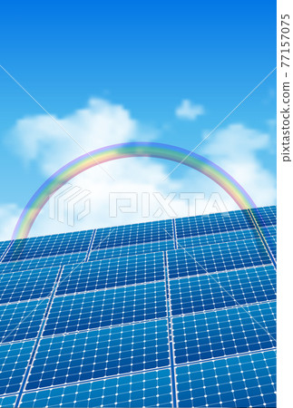 Solar panel rainbow sunlight background - Stock Illustration [77157075 ...
