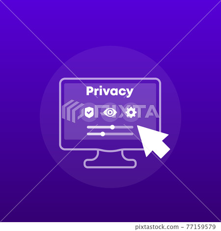 privacy control and security, vector icon - Stock Illustration ...