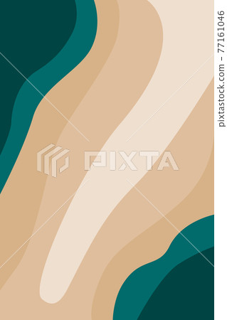 Poster green biege colors. Abstract trendy... - Stock Illustration ...