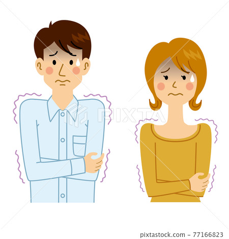 Men and women with chills - Stock Illustration [77166823] - PIXTA