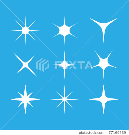 Sparkle, star icon set. Vector illustration,... - Stock Illustration ...