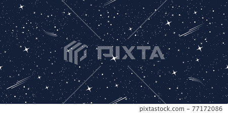Cartoon starry seamless pattern - Stock Illustration [77172086] - PIXTA