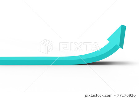 Simple arrow indicating growth - 3d rendering - Stock Illustration ...