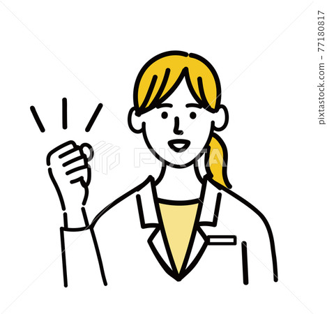 Doctor Doctor Female Pop Guts Pose Medical... - Stock Illustration ...