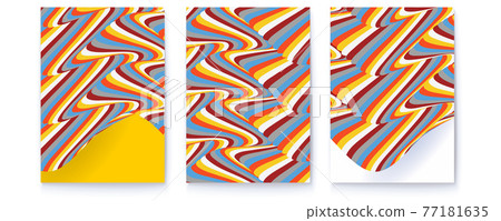 Set of psychedelic abstract posters. Pattern from - Stock Illustration ...