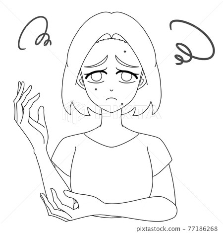 Acne line drawing - Stock Illustration [77186268] - PIXTA