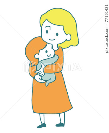 baby, infant, a cuddle - Stock Illustration [77191421] - PIXTA
