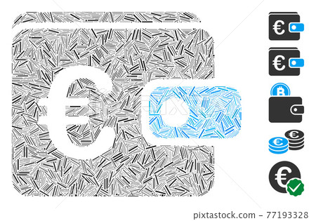 Dash Mosaic Euro Purse Vector Icon - Stock Illustration [77193328] - PIXTA