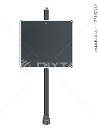 Blank gray traffic road sign on white background - Stock Illustration ...