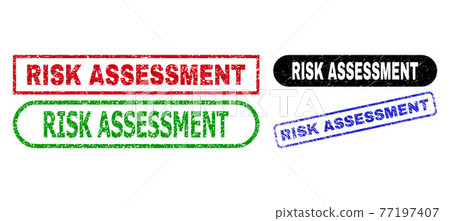 RISK ASSESSMENT Rectangle Watermarks with... - Stock Illustration ...