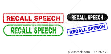 RECALL SPEECH Rectangle Watermarks with... - Stock Illustration ...
