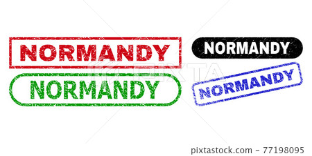 NORMANDY Rectangle Watermarks Using Grunged... - Stock Illustration ...