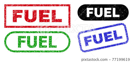 FUEL Rectangle Stamps Using Grunge Surface - Stock Illustration ...