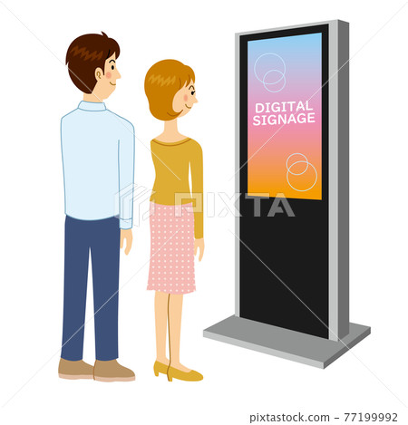 digital signage, monitor, monitors - Stock Illustration [77199992] - PIXTA