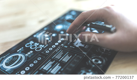 Cyberpunk graph - Stock Photo [77200137] - PIXTA