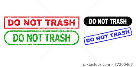 DO NOT TRASH Rectangle Watermarks with Corroded... - Stock Illustration ...