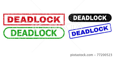DEADLOCK Rectangle Stamps with Corroded Surface - Stock Illustration ...
