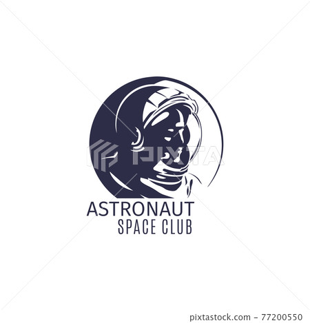 Astronaut space club retro logo - Stock Illustration [77200550] - PIXTA