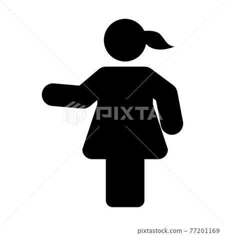Person icon vector female symbol with open... - Stock Illustration ...