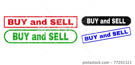 BUY AND SELL Rectangle Watermarks with Grunge... - Stock Illustration ...