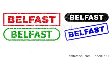 BELFAST Rectangle Seals Using Unclean Surface - Stock Illustration ...