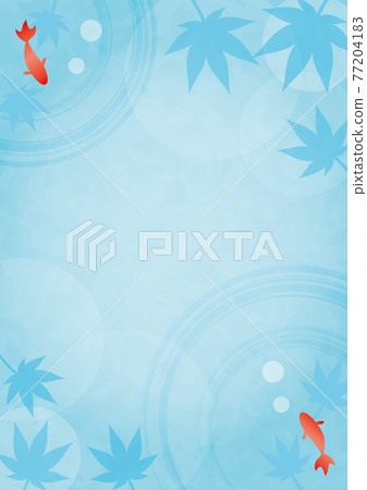 Cool background illustration of goldfish vertical - Stock Illustration ...