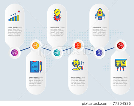 abstract horizontal growth graph infographics... - Stock Illustration ...